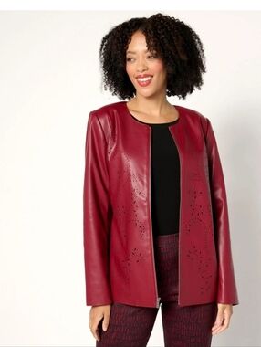 Susan Graver | Jackets & Coats | Susan Graver Regular Faux Leather ...
